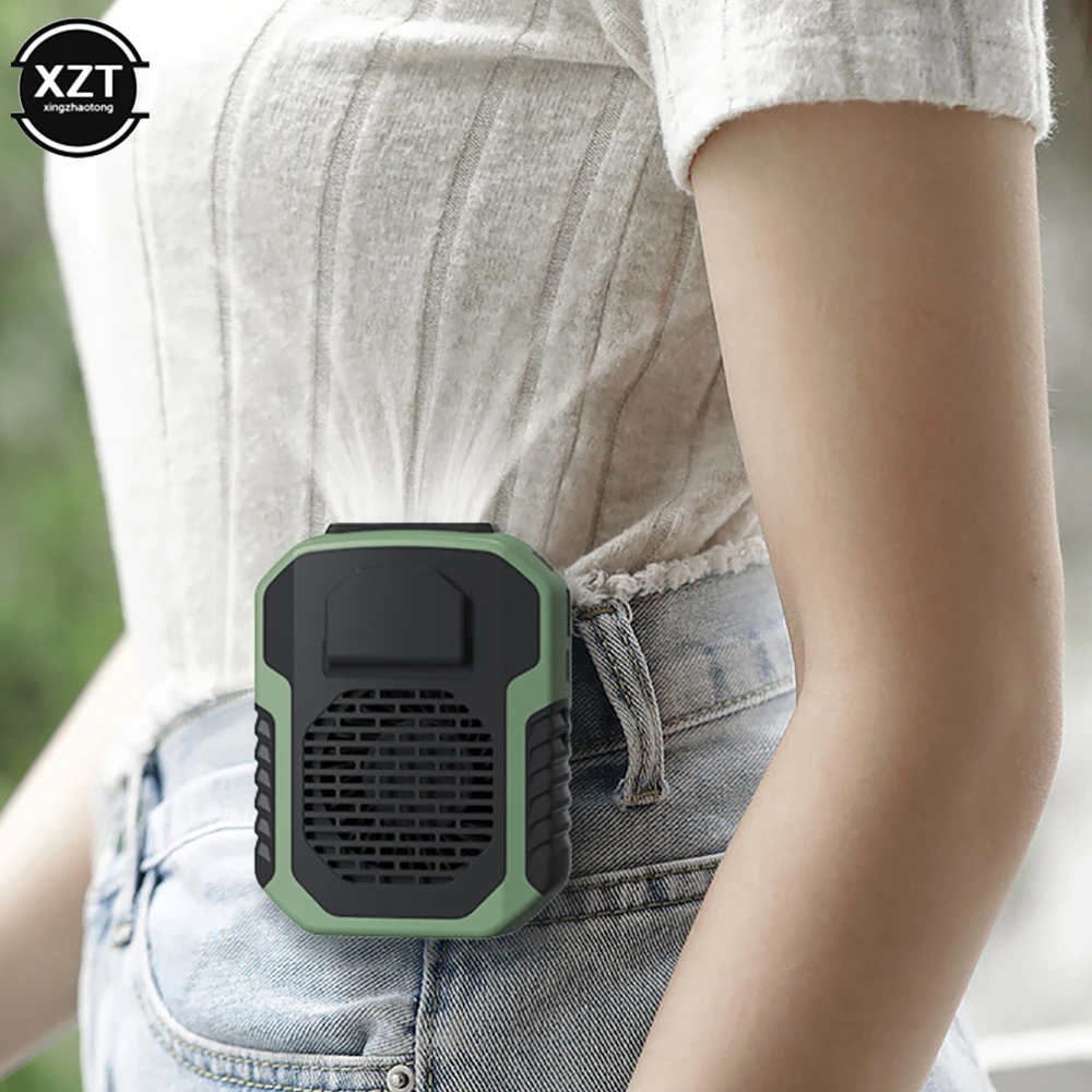 6000mA-Portable-Waist-Fan-USB-Air-Conditioning-Rechargeable-Hanging ...