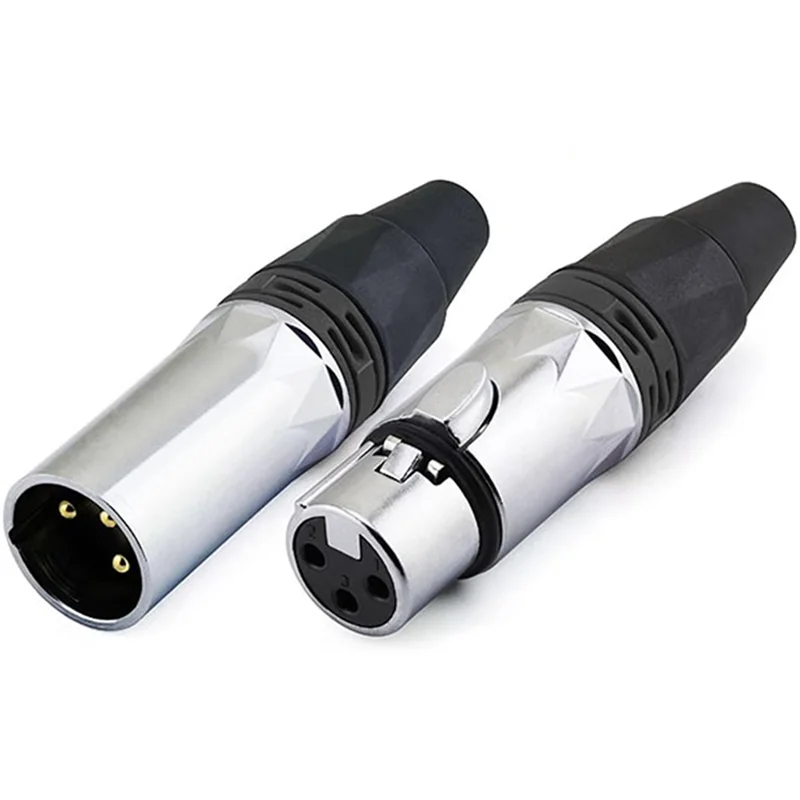 5-20-100PCS-Colorful-3Pin-XLR-Connector-Female-Jack-Male-Plug-3-Core ...