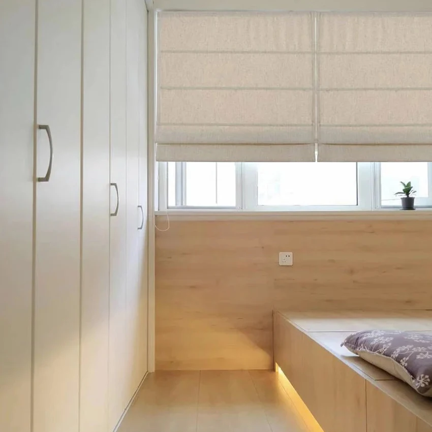 Cotton-Linen-Custom-Roman-Shades-Flat-Fold-Modern-Designer-Fabric ...