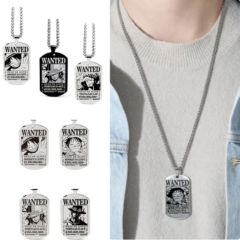 Anime-One-Piece-Necklace-Luffy-Ace-Chopper-Zoro-Sanji-Wanted-Pendant ...