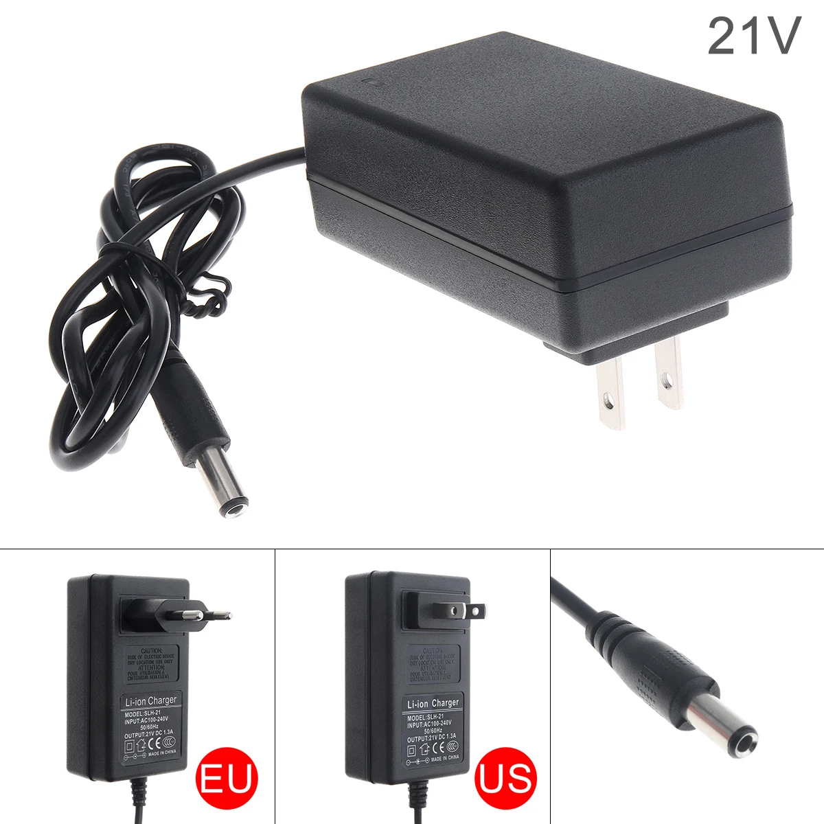 21V Lithium Battery Electric Drill Power Adapter Charger with EU Plug ...