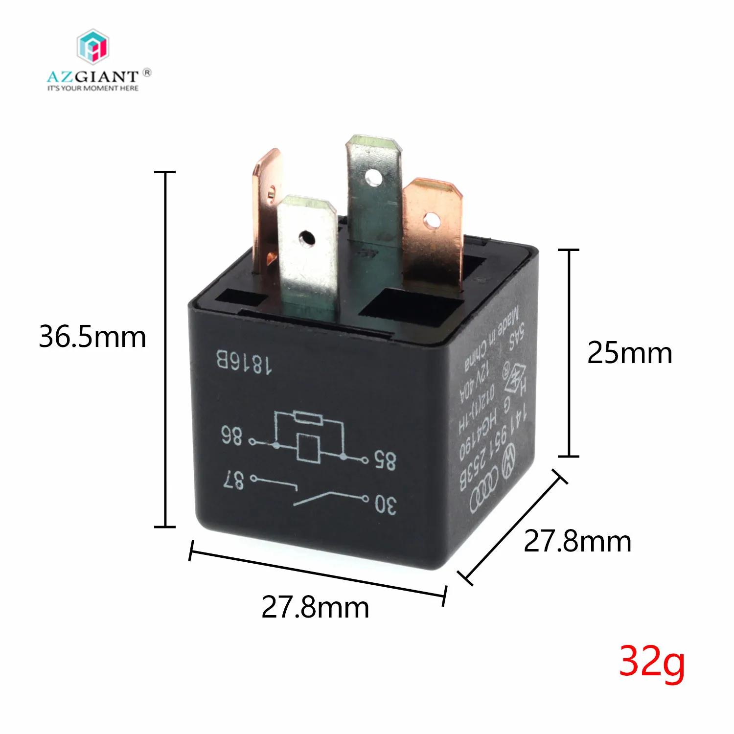 2pcs 141951253B 자동차 다기능 릴레이 53 #4 핀 폭스 바겐 골프 아우디 A3 A4 A6 A8 좌석 Skoda ...