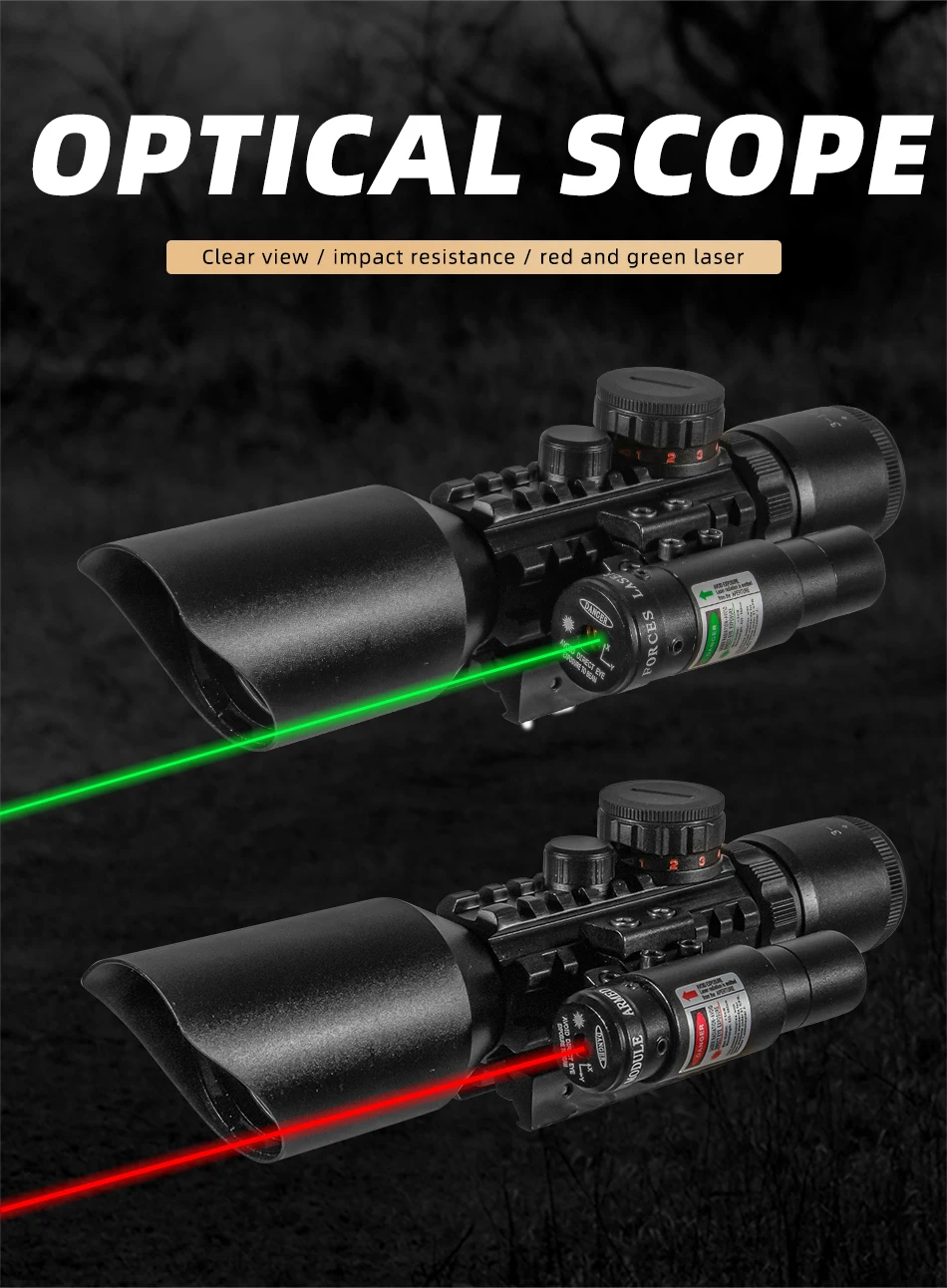 FIRE WOLF 3-10x42 Holographic Sight Hunting Scope Outdoor Reticle Sight ...
