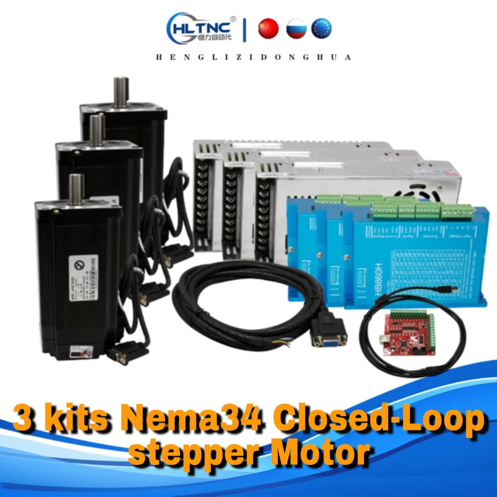 HLTNC-CNC-Nema-34-Closed-Loop-Servo-Stepper-Motor-With-Encoder-Driver ...