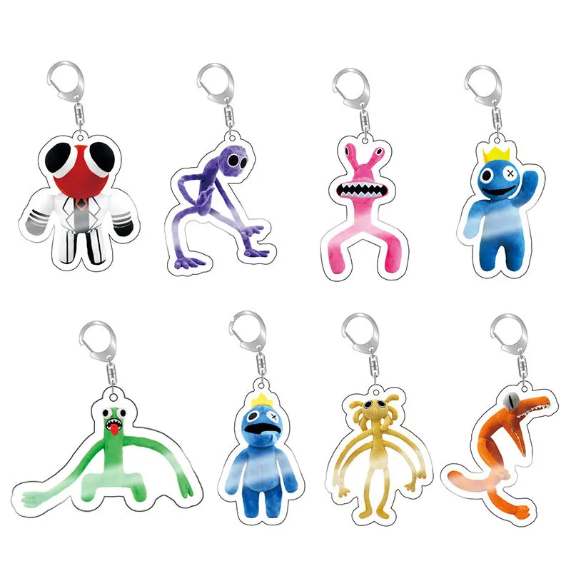 Anime-Rainbow-Friends-keychain-Acrylic-Cute-Bag-Pendant-key-Chain-Ring ...