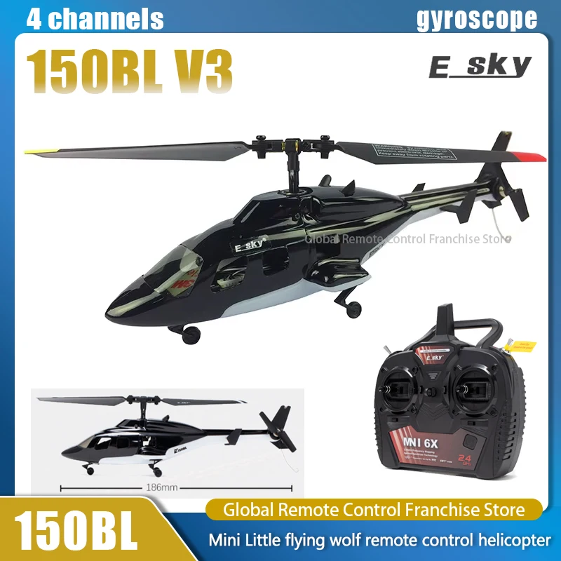 ESKY 150BL Little Flying Wolf V3 Rc Helicopter Mini 6-channels ...