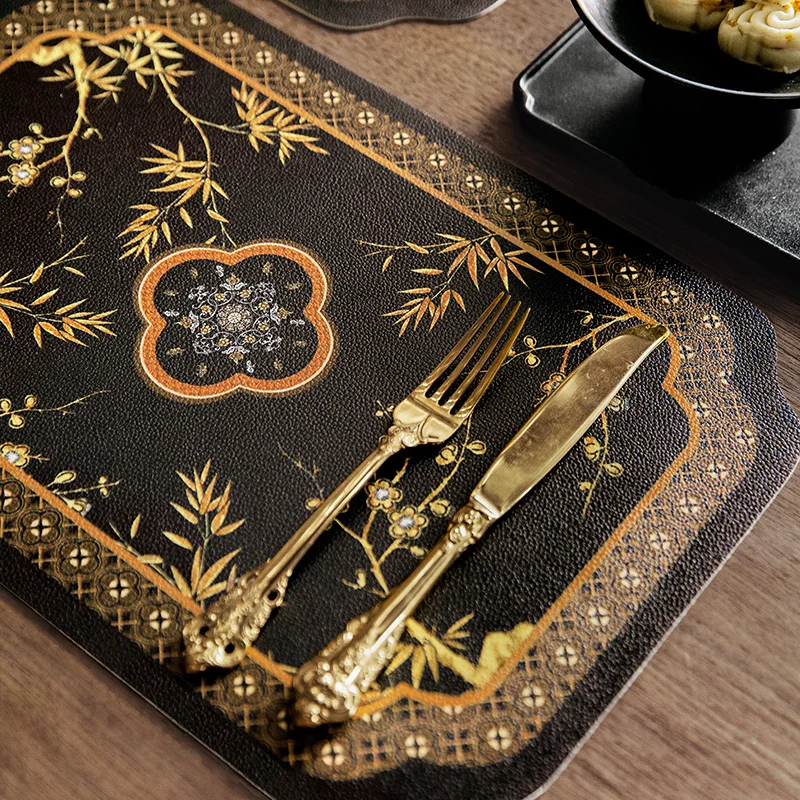 Black And Gold Placemat