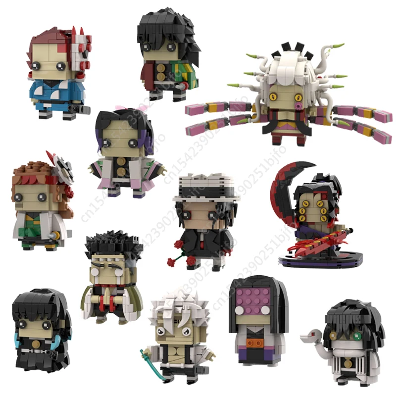 Moc Anime Demon Slayered Brickheadz Animated Figures Japan Classic ...