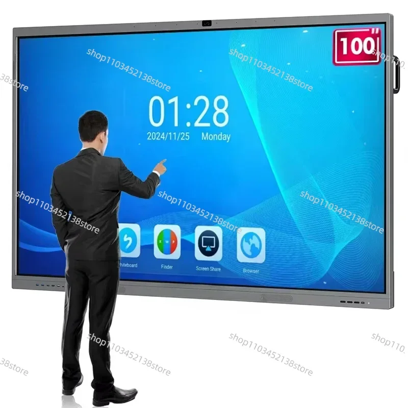 65 85 100 Inch LCD Display Touch Screen TV Flat Panel 75 Inch ...