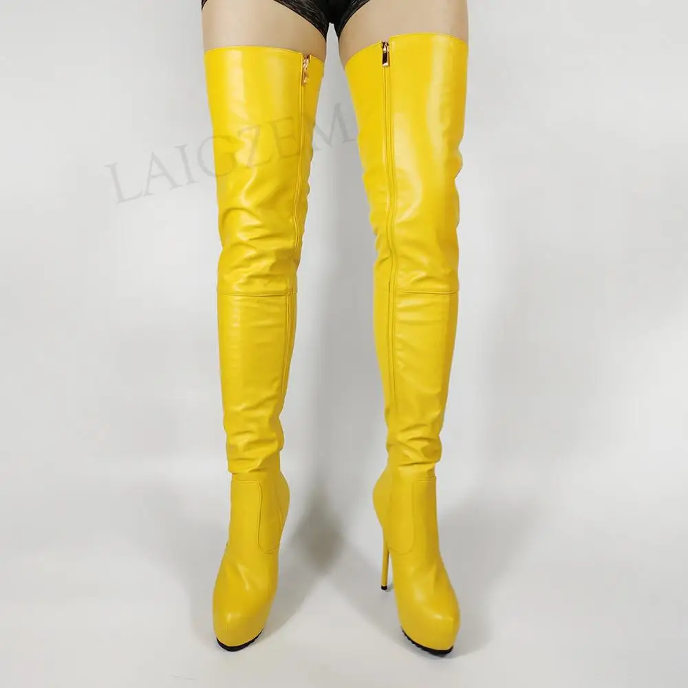 ZHIMA-Women-Crotch-High-Platform-Boots-ZiP-Stiletto-High-Heels-Boots ...