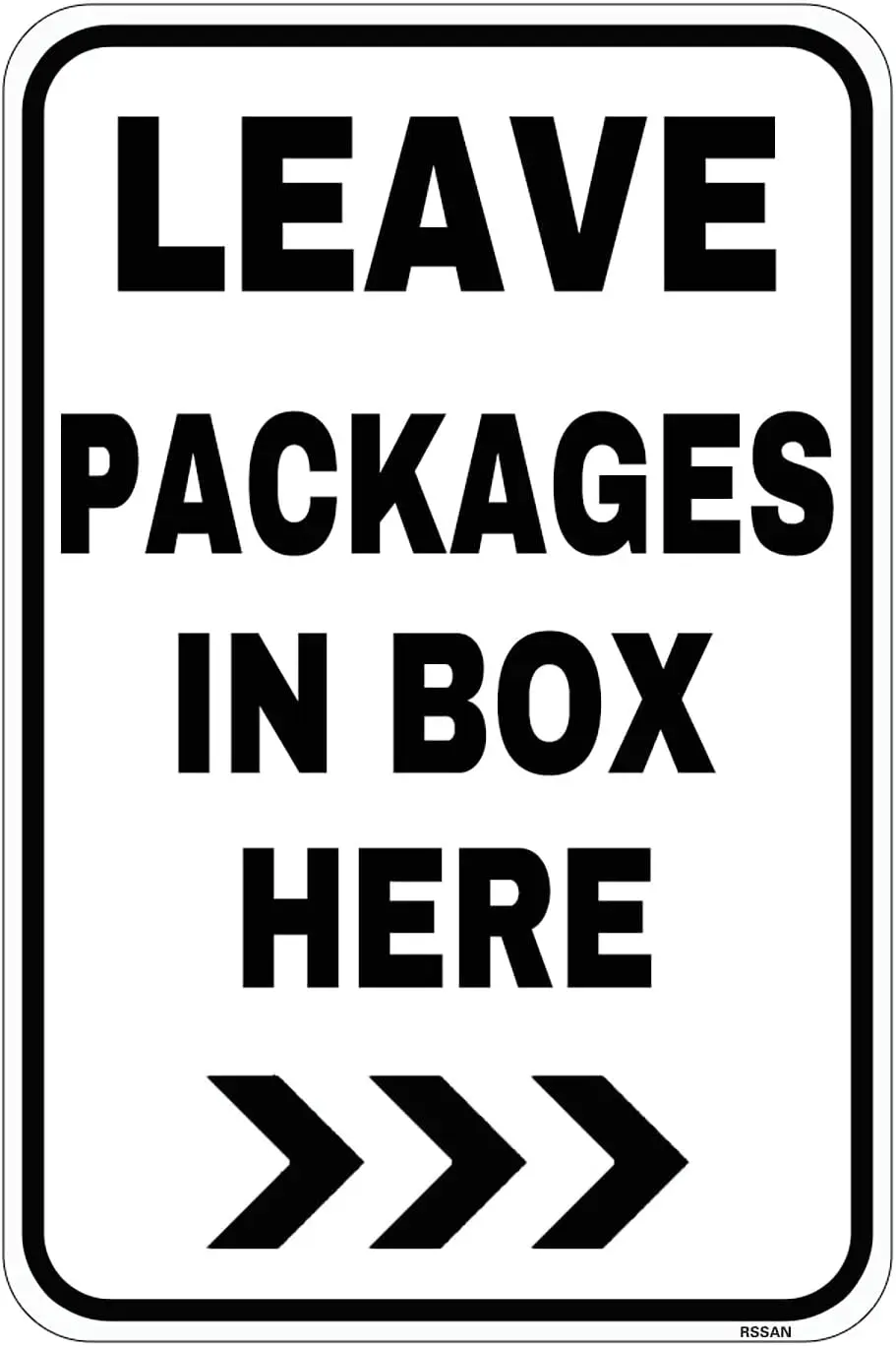Leave Packages In Box Here Metal Sign Vintage Retro Pub Home Bar Man ...