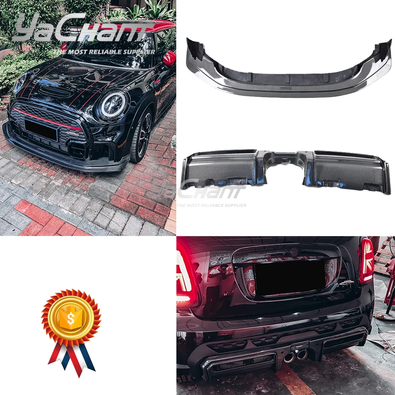 자동차 스타일링 CF 탄소 섬유 AG 스타일 F56 프론트 립 및 F56 리어 디퓨저, 2022 2023 미니 F56 JCW ...