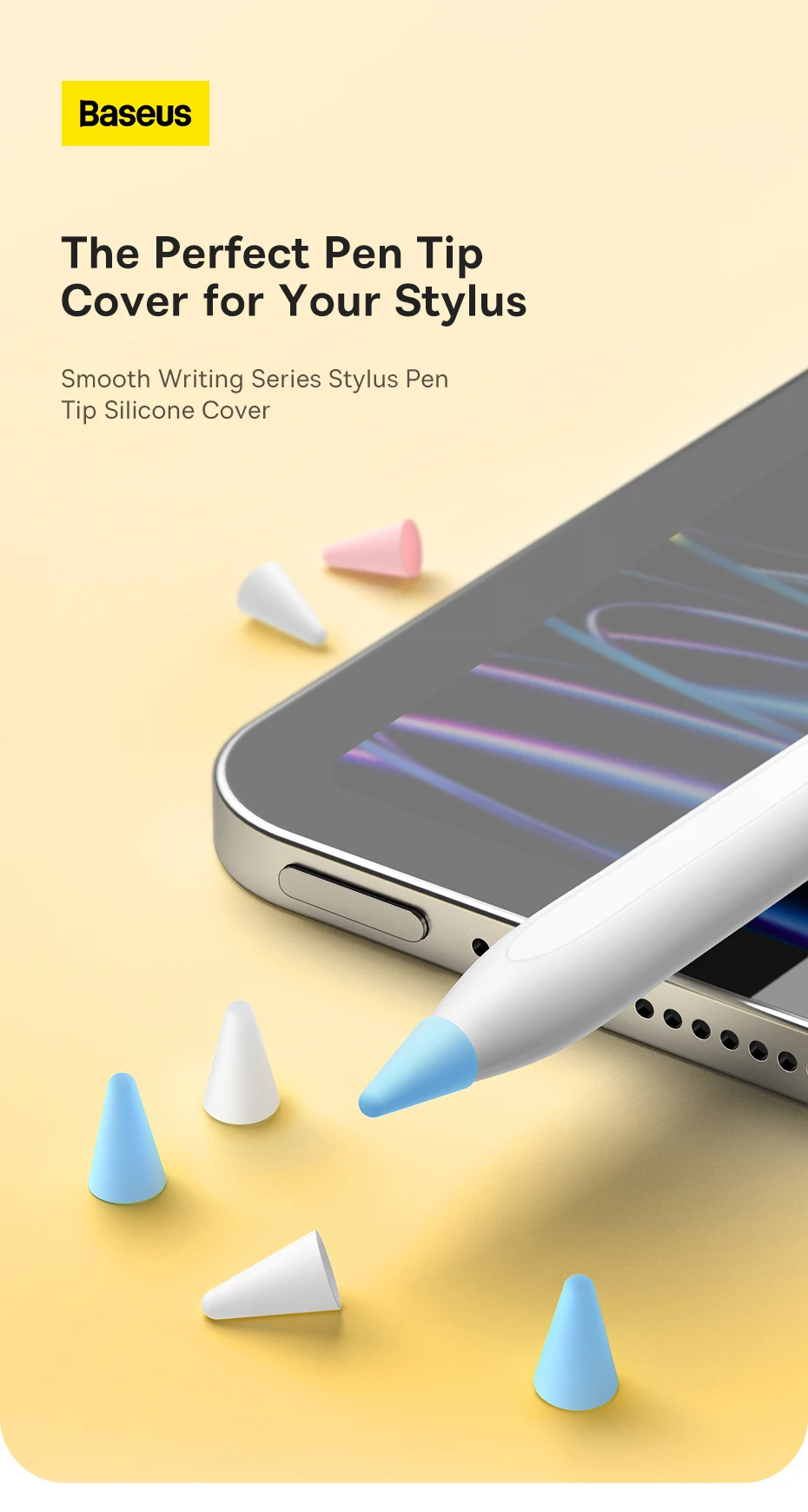 Baseus Smooth Writing Series Stylus Pen Tip Silicone Cover 12 pics ...