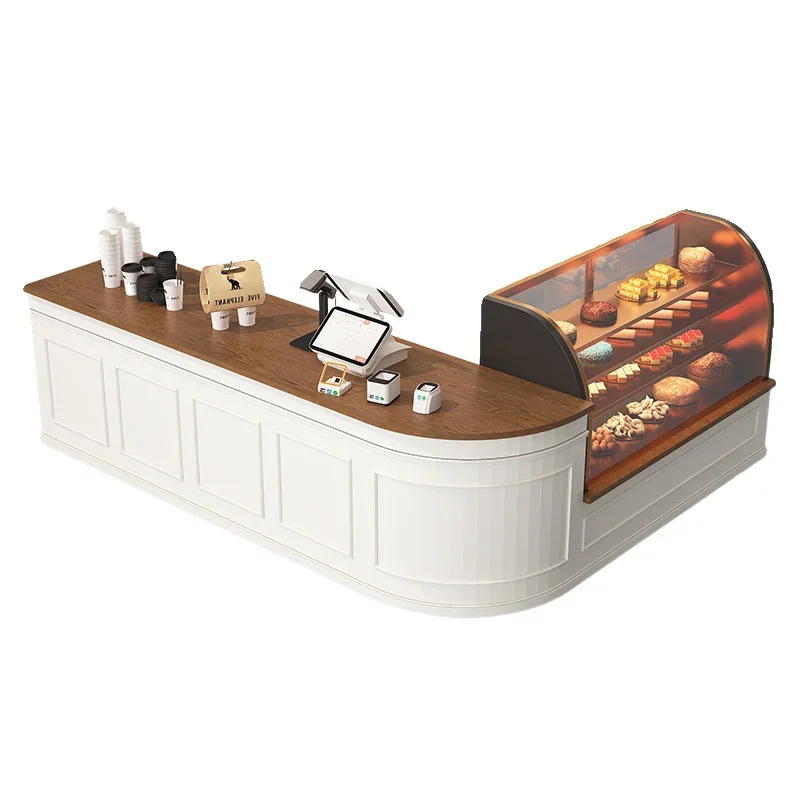 Custom Retro Coffee Bar Counter Cashier Front Desk Reception Restaurant ...