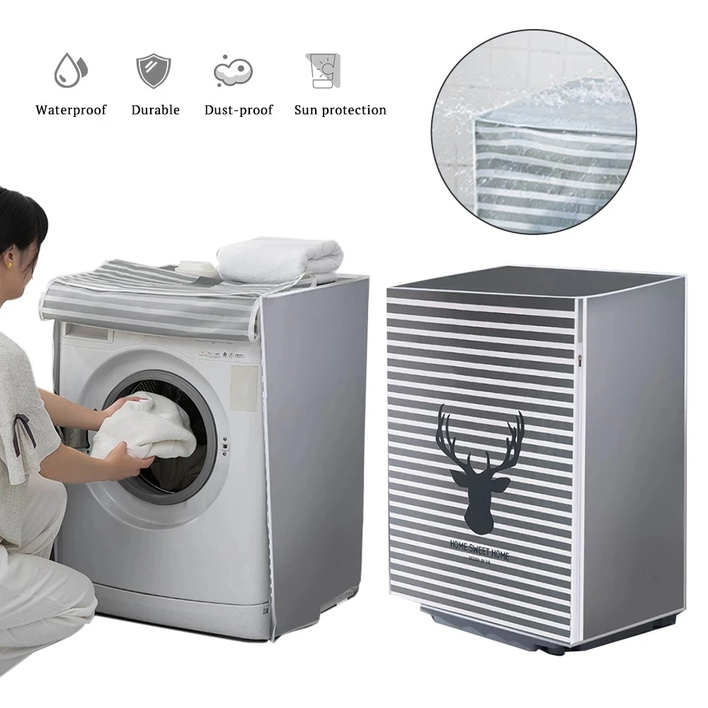 Washing Machine Cover Dust Cover Clean Waterproof Case Cover Cute ...