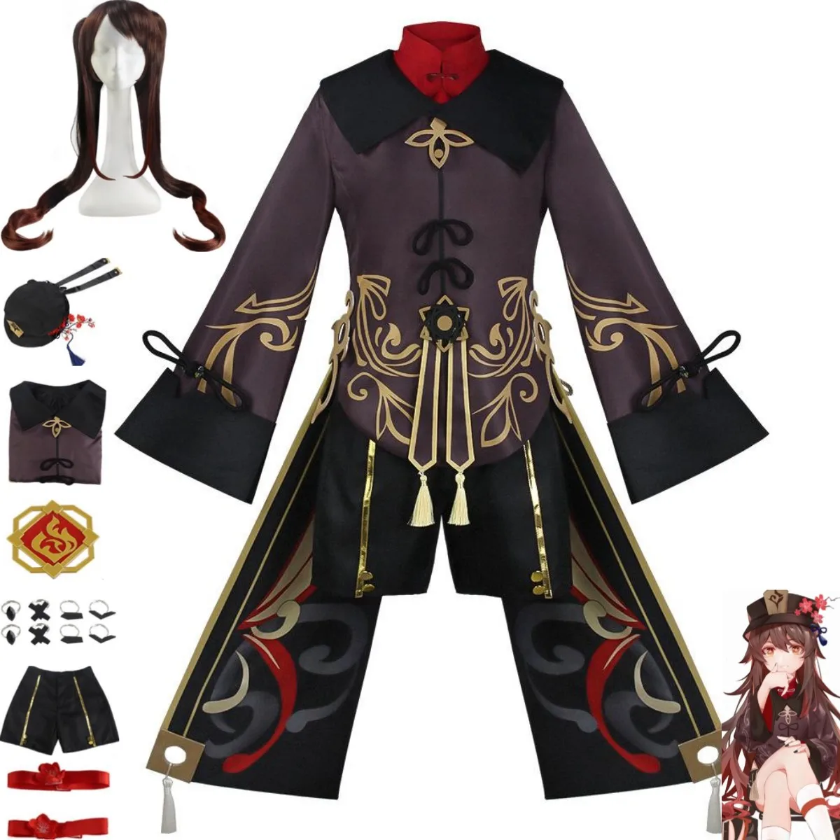 Anime-Game-Genshin-Impact-Hu-Ta-Cosplay-Costumes-Liyue-Harbor-Wangsheng ...