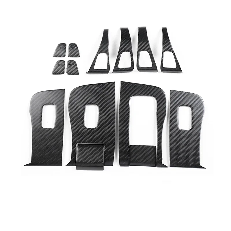 Real-Carbon-Fiber-for-Tesla-Model-3-Y-Window-Door-Pull-Handle-Lift ...