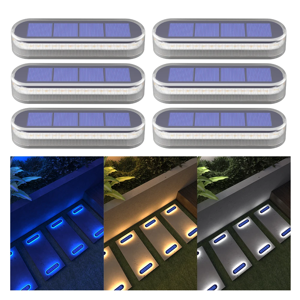 6-Pack-Blue-Solar-Step-Lights-Waterproof-IP68-Outdoor-LED-Path-Lights ...