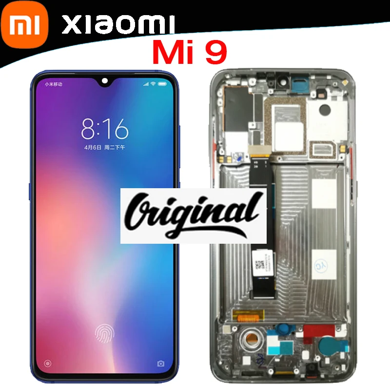 Original 6.39 lcd lcd lcd com substituição do quadro para xiaomi mi 9 ...