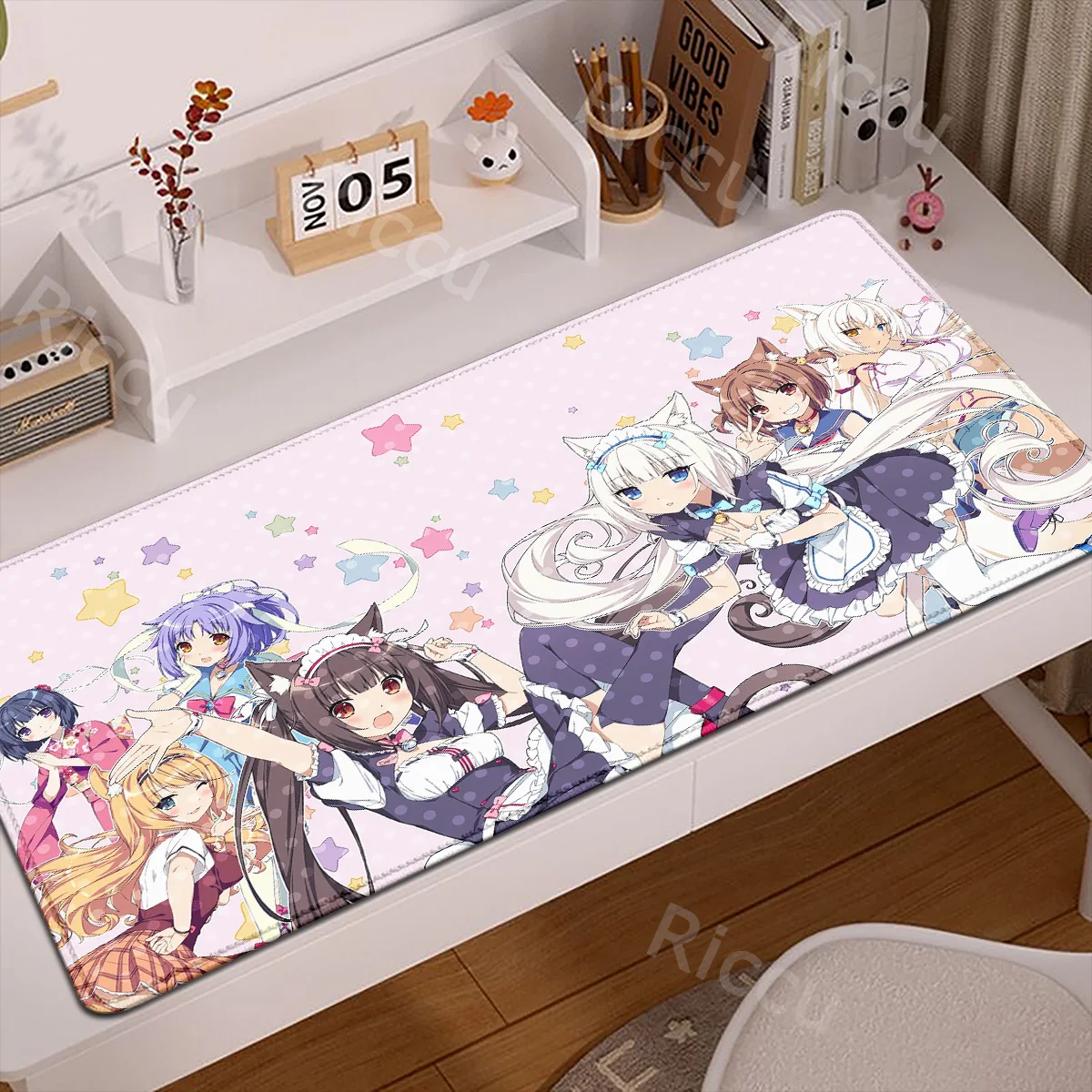 400x900mm Home HD Computer Table Pad Rubber MousePad Anime Nekopara ...