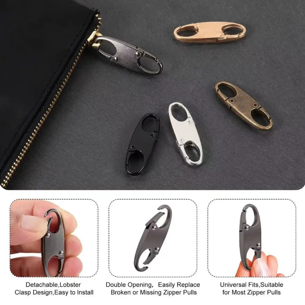 New-Silver-S-Shaped-Zipper-Lock-Clip-Alloy-Mini-Metal-Detachable ...