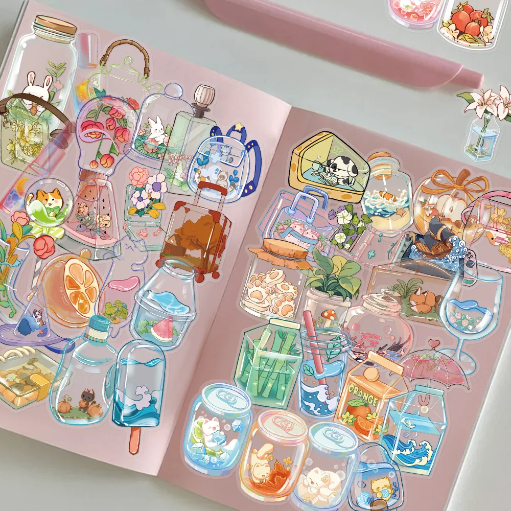 50Pcs/Pack PET Sticker Kawaii Cute Ins Stickers DIY Craft Scrapbooking ...