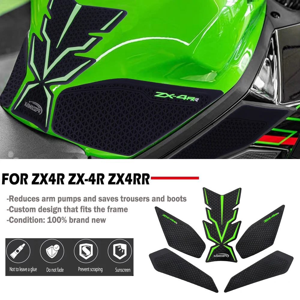 FOR-ZX4R-ZX4rr-ZX-4R-ZX4RR-fuel-tank-stickers-modified-fish-bone-anti ...