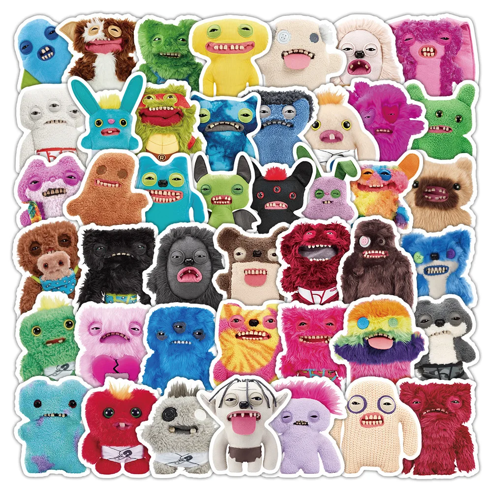 50PCS Fuggler Doll Cartoon Stickers Cute Realistic Graffiti Decoration ...
