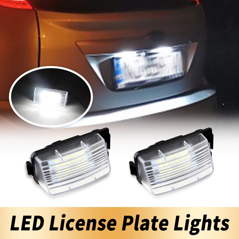 1 Pair Car LED License Plate Lights Number Plate Lamp for Nissan Tiida ...