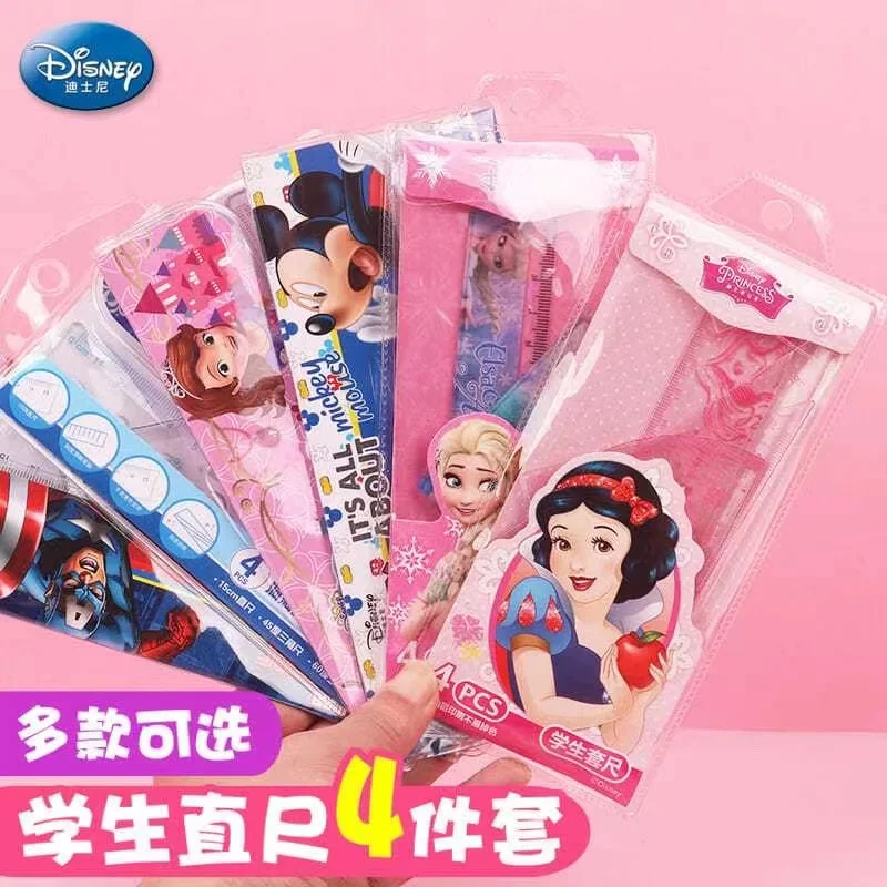 4-piece Disney Frozen Ruler Set Cartoon Drawing Surveying And Mapping ...