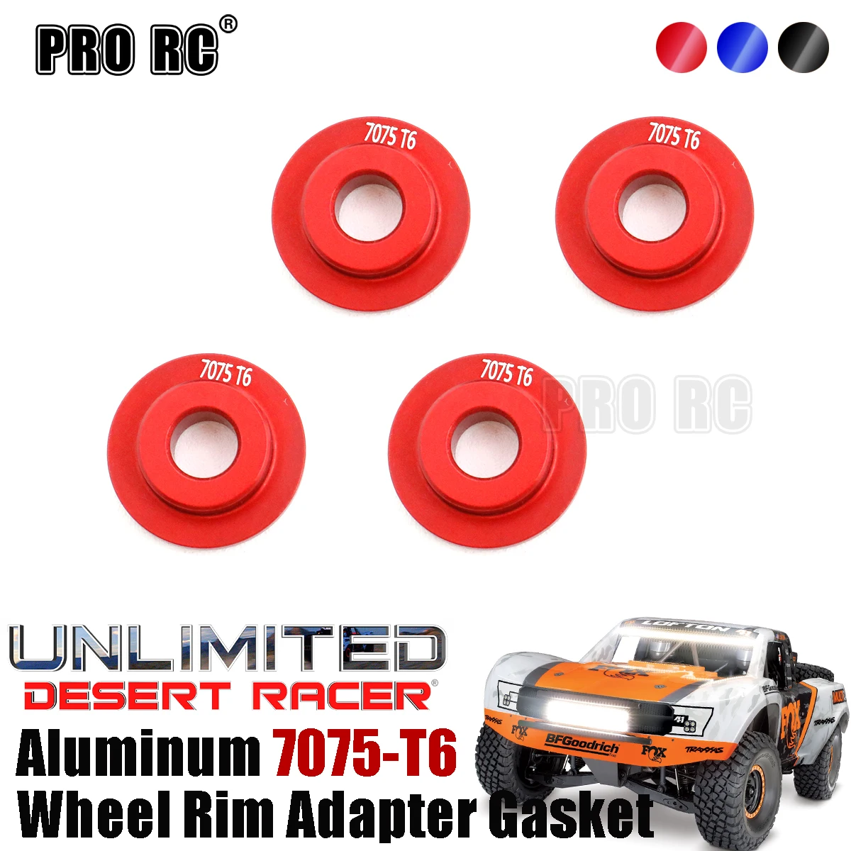 4Pcs-Aluminum-7075-Short-Course-Wheel-Rim-Adapter-Gasket-Fit-Traxxas-1 ...