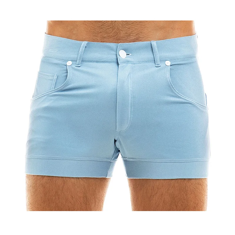 Men-s-Shorts-Casual-Solid-Color-Versatile-Tight-Shorts-Summer-Fashion ...