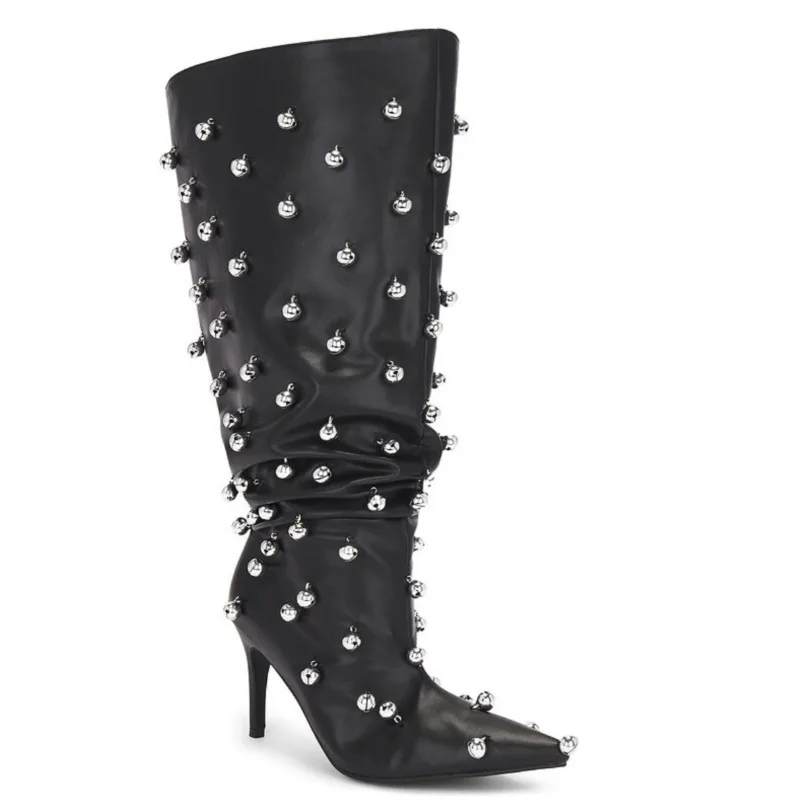 European Niche Design, High-quality Slim High Heels, Wide Knee Boots ...