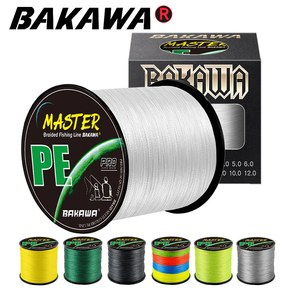 BAKAWA Braided Fishing Line 4/8 Strands 300M 100M Multifilament Carp Japanese Pe Wire ...