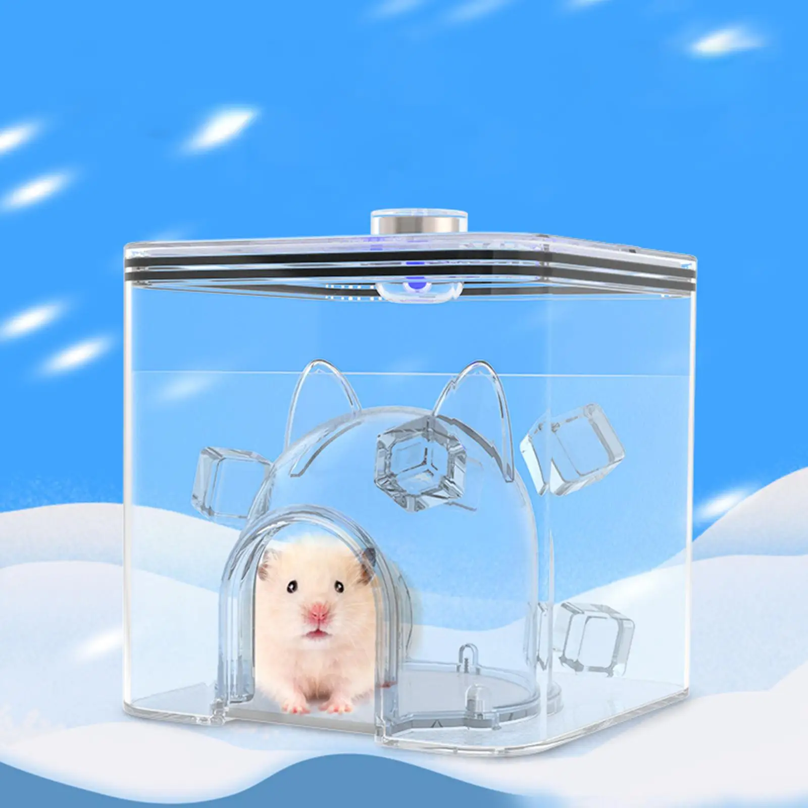 Hamster-Summer-House-Small-Animals-Plastic-Hideout-Cage-Cooling-Ice ...