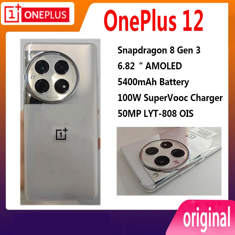 New OnePlus 12 Smart Phone Snapdragon 8 Gen 3 6.82 Inch AMOLED 50MP LYT-808 OIS 5400mAh 100W ...