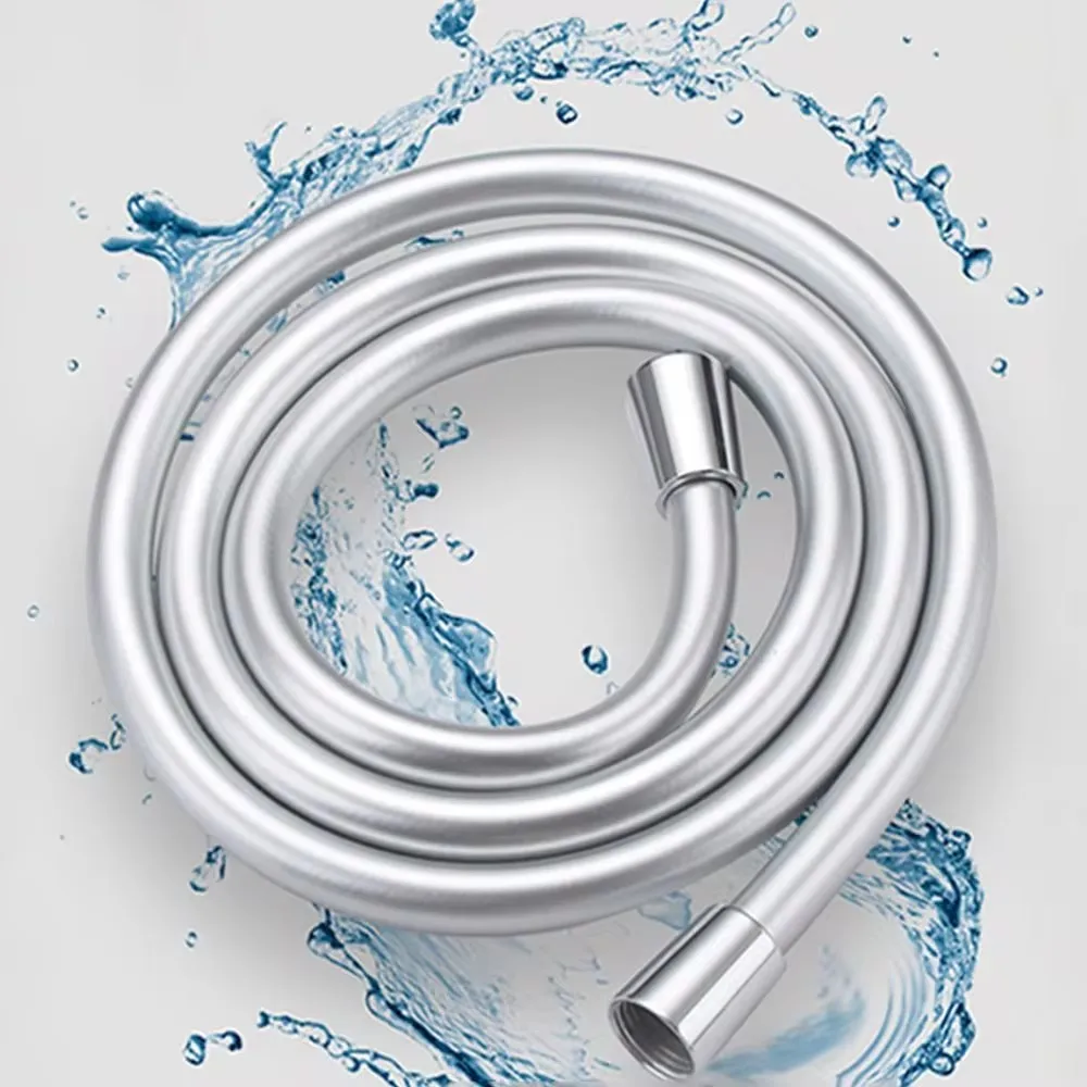 1.5/2/3m PVC Handheld Shower Head Hose Flexible Anti Winding Explosion ...