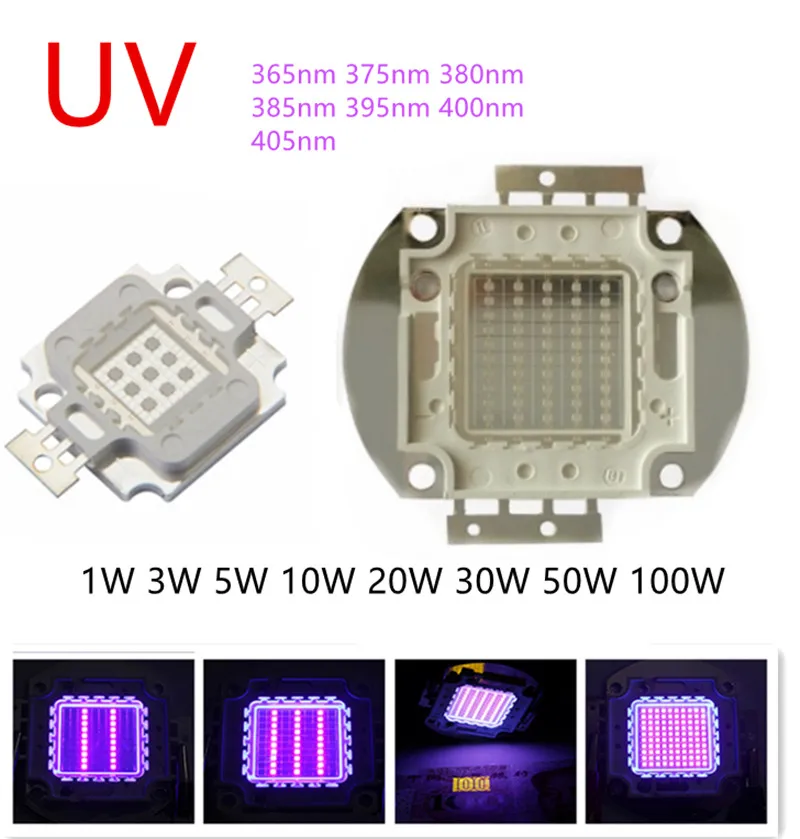 3W-5W-10W-20W-30W-50W-100W-High-Power-Light-UV-Purple-LED-365nm-375nm ...