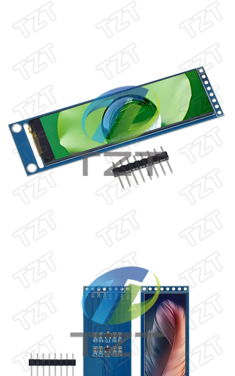 TZT 2.25-дюймовый цветной TFT-дисплей 76X284 | AliExpress