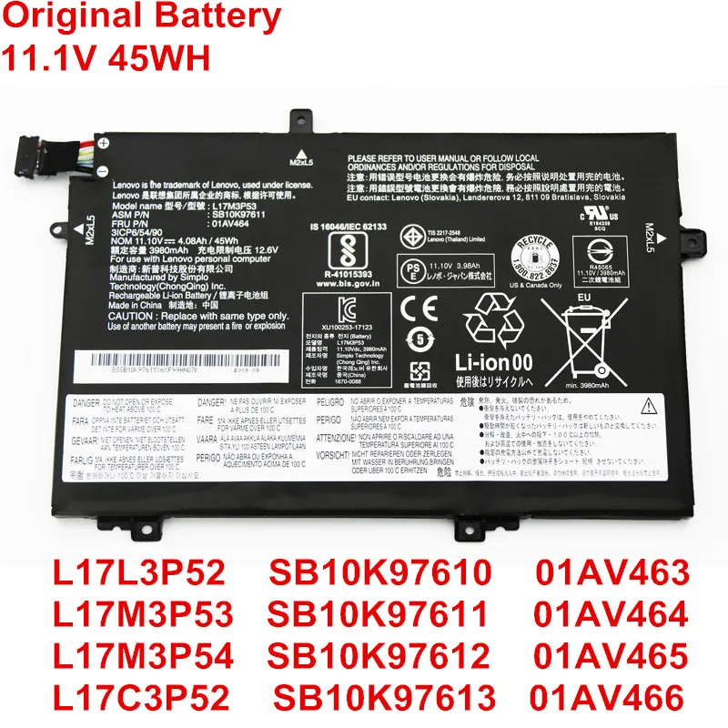 Bater-a-de-ordenador-port-til-para-Lenovo-ThinkPad-L480-L580-original ...