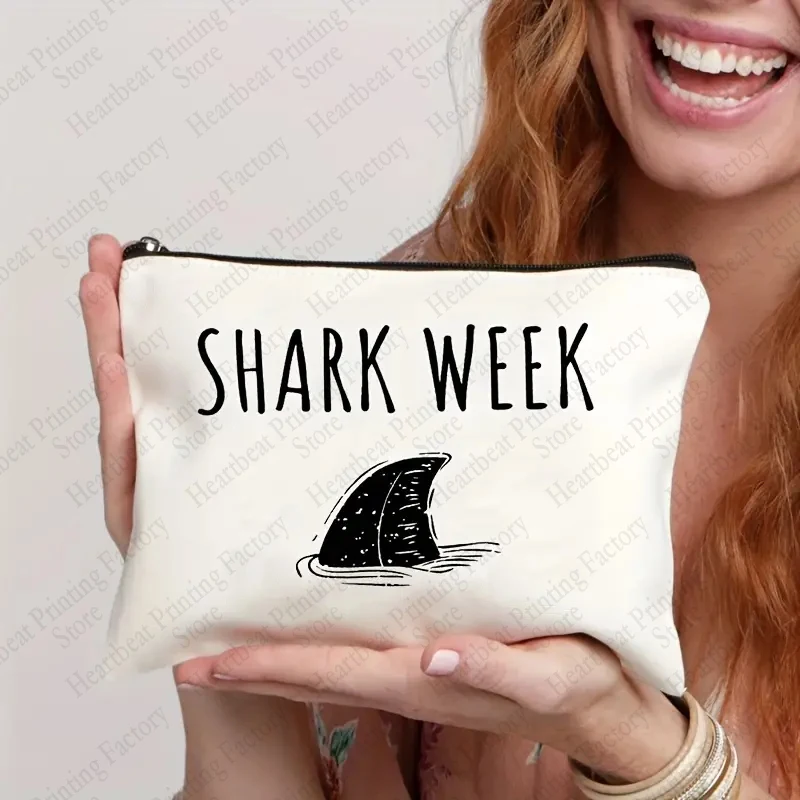 Shark Gifts for Women Makeup Bag Shark-Week Cosmetic Bag Gift for Shark ...