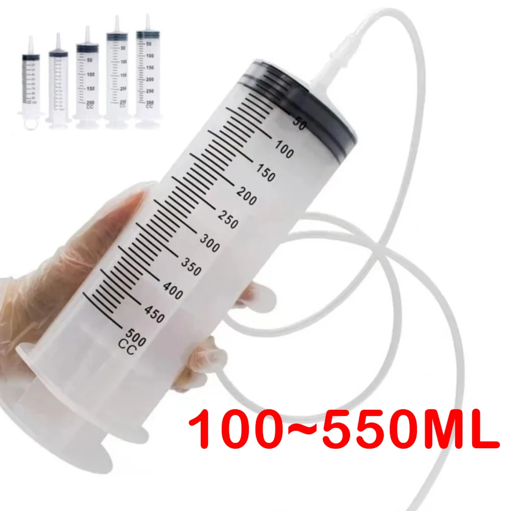 Large-Syringes-100cm-Hose-Injector-Ink-Pet-Feeding-Car-Oil-Drain-Fluid-Glue-Syringe100ml-550ml ...