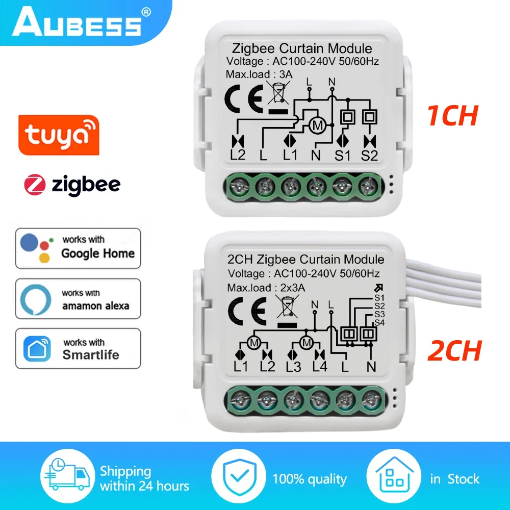 Tuya-Smart-ZigBee-Curtain-Switch-Smart-Home-1-2CH-Breaker-For-Blinds ...