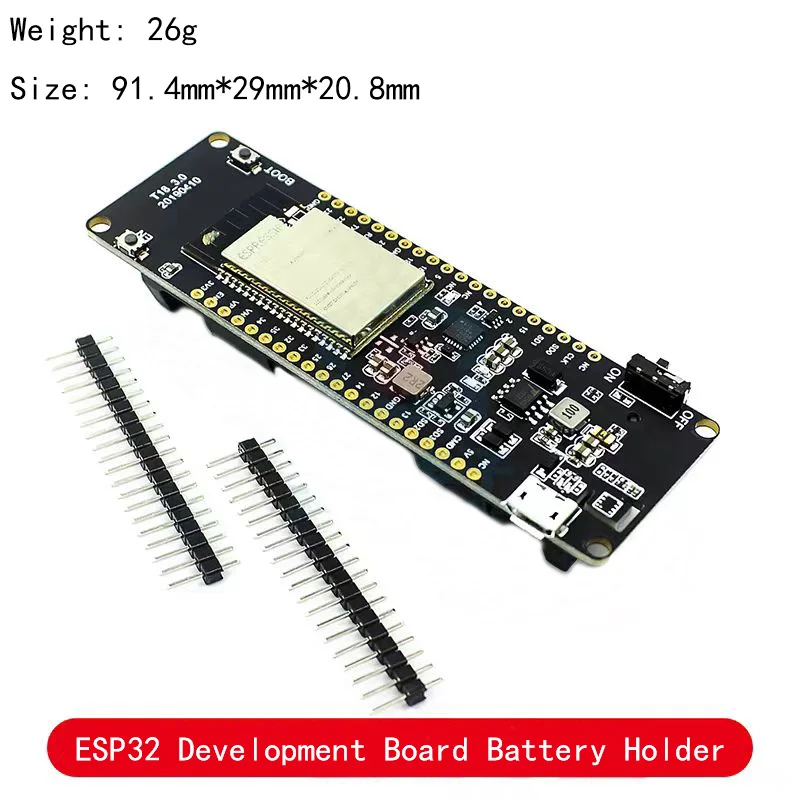 TTGO T-Energy T18 Módulo WiFi e Bluetooth, Bateria 18650, ESP32, Placa ...