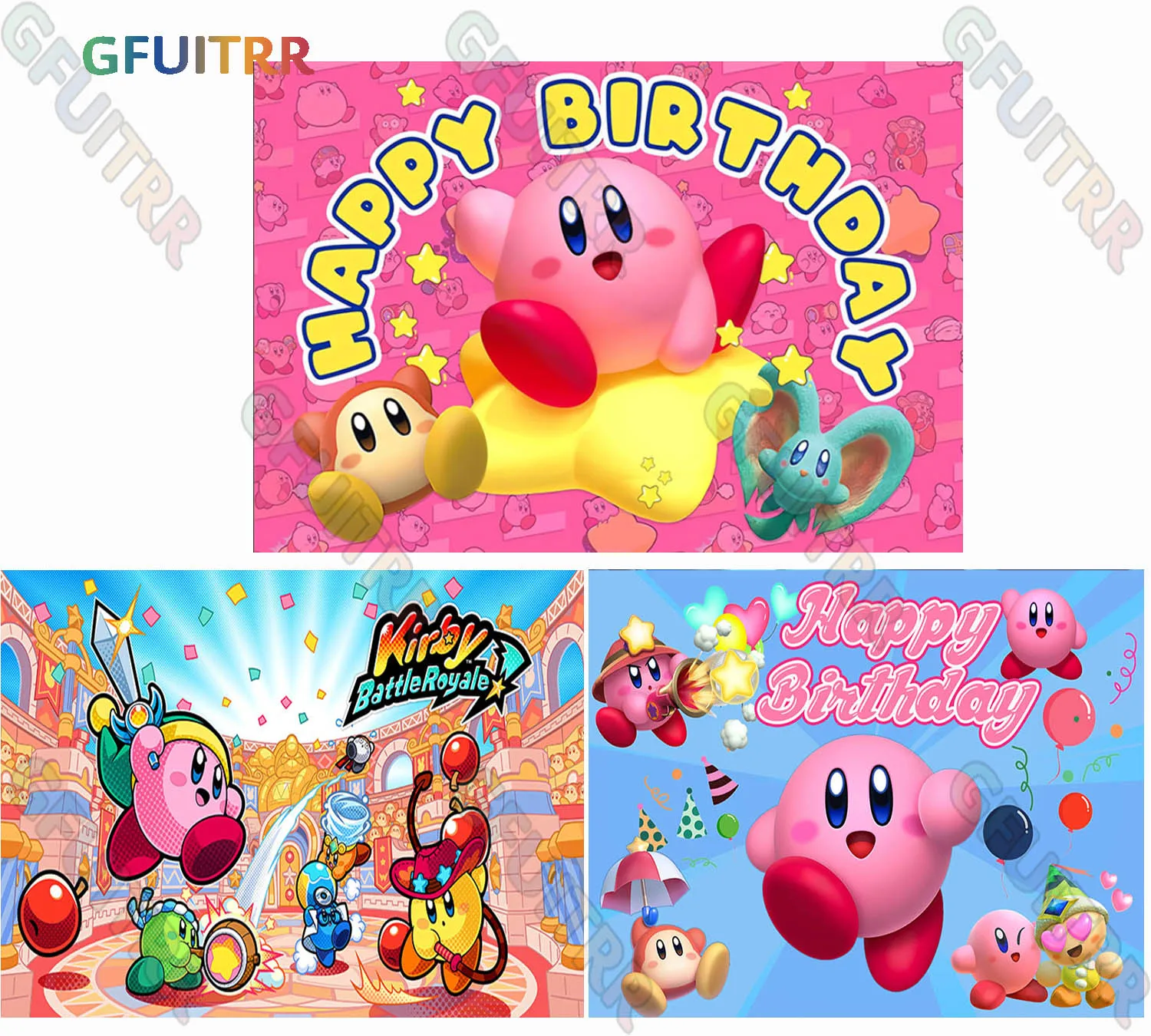 GFUITRR-Kirbys-Game-Photography-Backdrop-Kids-Birthday-Party-Photo ...