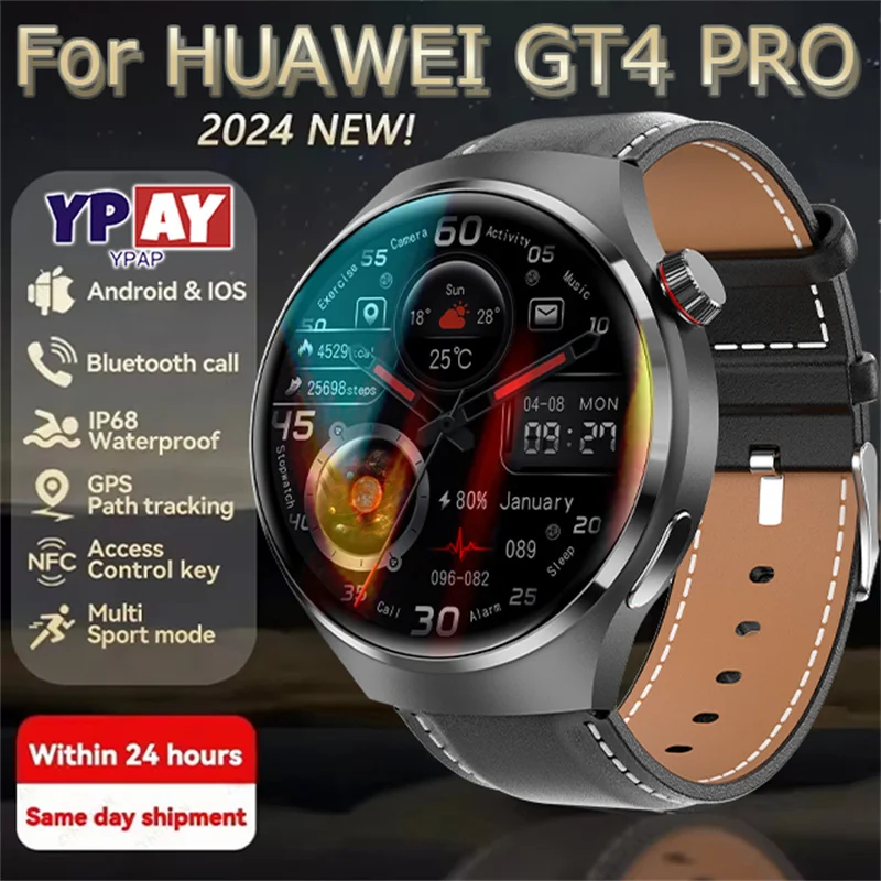 For-HUAWEI-Watch-4-Pro-GPS-NFC-Smart-Watch-Men-1-53-AMOLED-Screen-Heart ...