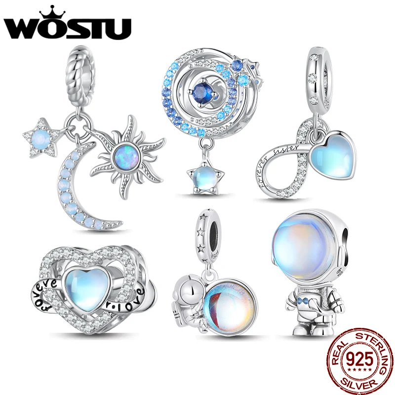 Luna.silver|925 Sterling Silver Moonstone Charms - Fine Jewelry For Diy Necklaces