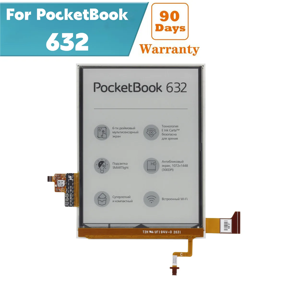 Original-6-Inch-Eink-Screen-ED060KH6-e-Readers-For-Pocketbook-632-PB632 ...