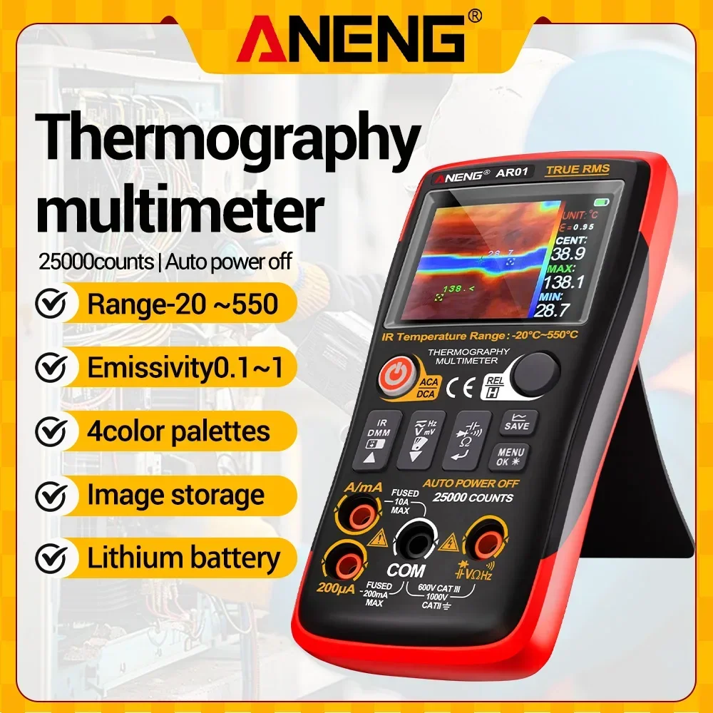 ANENG AR01 Smart Multimeter 2-in-1 with Thermal Imager USB Type-C ...