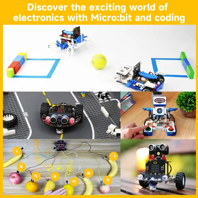 BBC Microbit V2 Programmable Learning Development Board Kit for Kids STME Education DIY ...